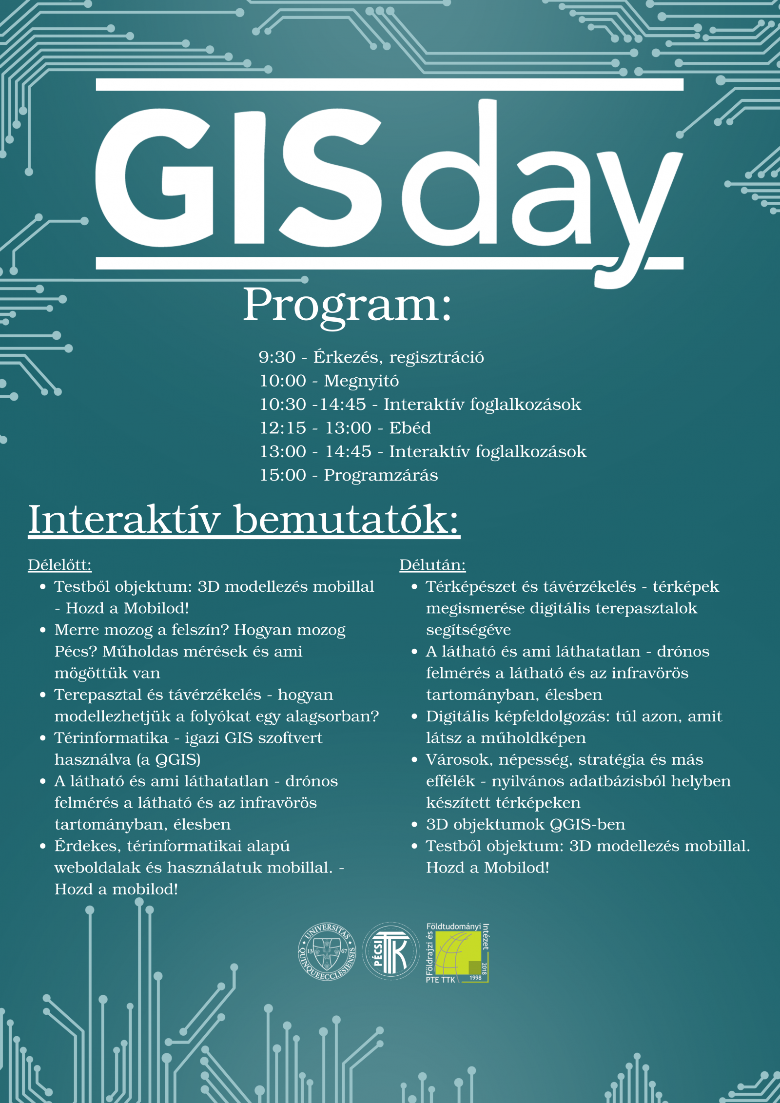 GIS Day 2024 | Hírek | PTE TTK